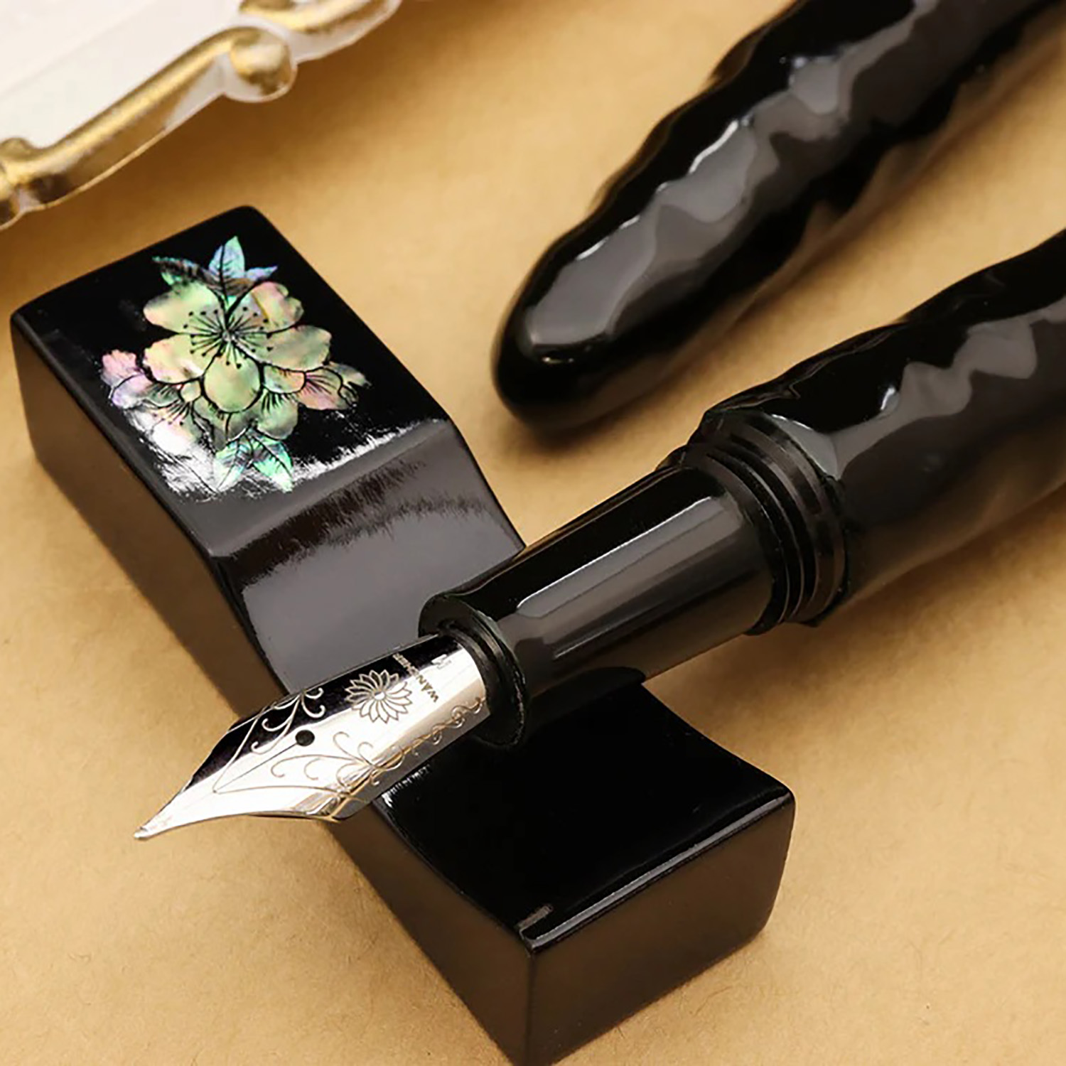 Wancher Dream Pen Aizu Urushi Kikko-Nuri Midoritamenuri Fountain Pen - Vulpen / Fountain pen ...
